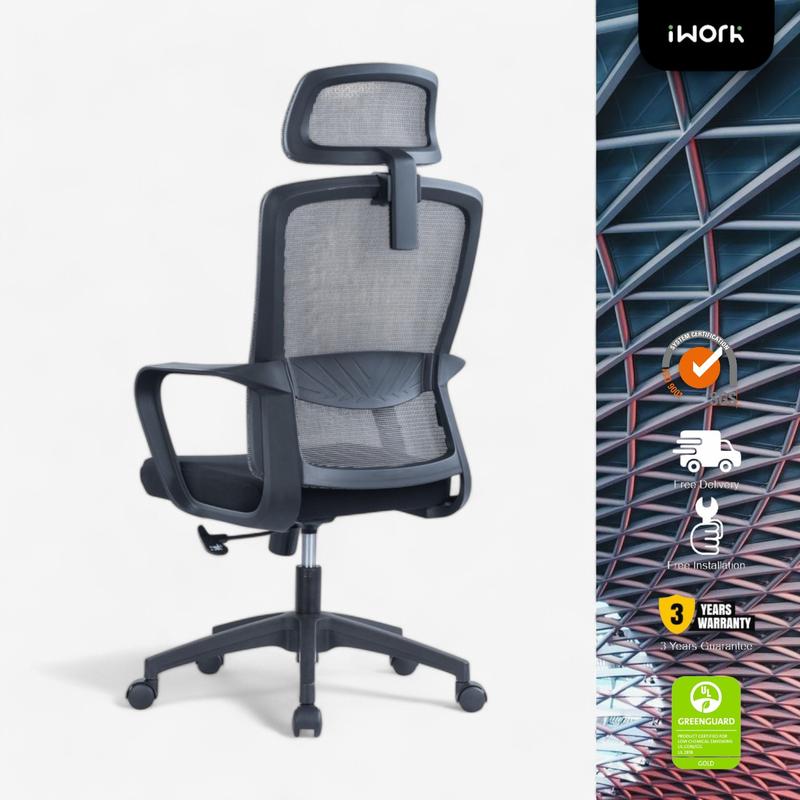 AURA Kursi Kantor Ergonomis - Mesh Office Chair Furniture Roda - Shop ...
