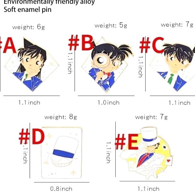 enamel pin detective Conan komik Japan bros - Shop | Tokopedia