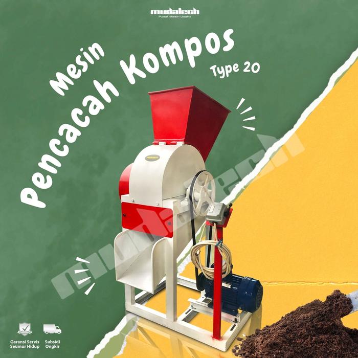Jual Mesin Cacah Kompos Pencacah Giling Kompos Type 20 - Dinamo 7,5Hp ...