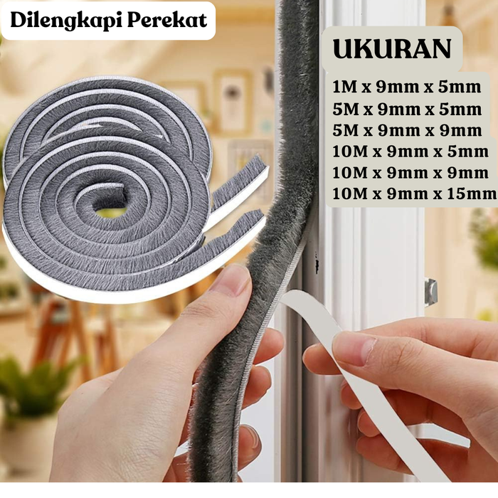 Jual Mohair Moher Bulu Peredam Suara Penutup Celah Pintu Jendela Door ...