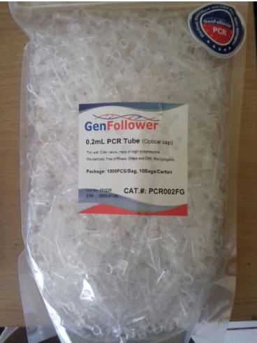 Jual 0.2mL PCR tube with attached flat cap sterile, isi 1000/bag ...