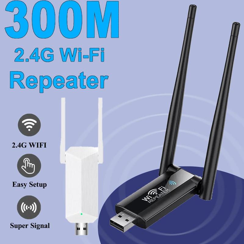 300Mbps-2.4GHz-USB-Wireless-WiFi-Repeater-Extender-Router-WiFi-Signal ...
