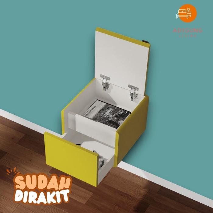 Jual Bedside Laci Dinding Gantung Melayang - NightStand Rak Dinding ...