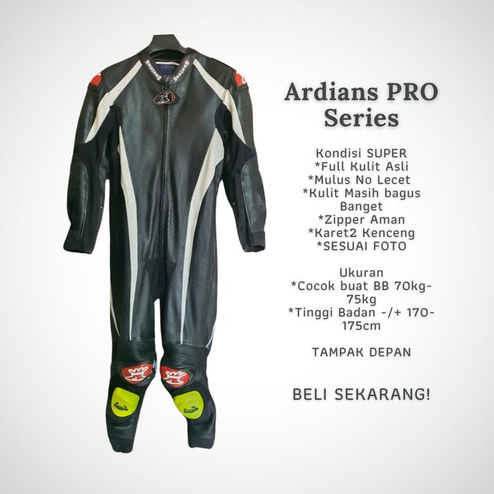 Jual Wearpack Balap Motor Road Race ARDIANS PRO SERIES Full Kulit Asli ...