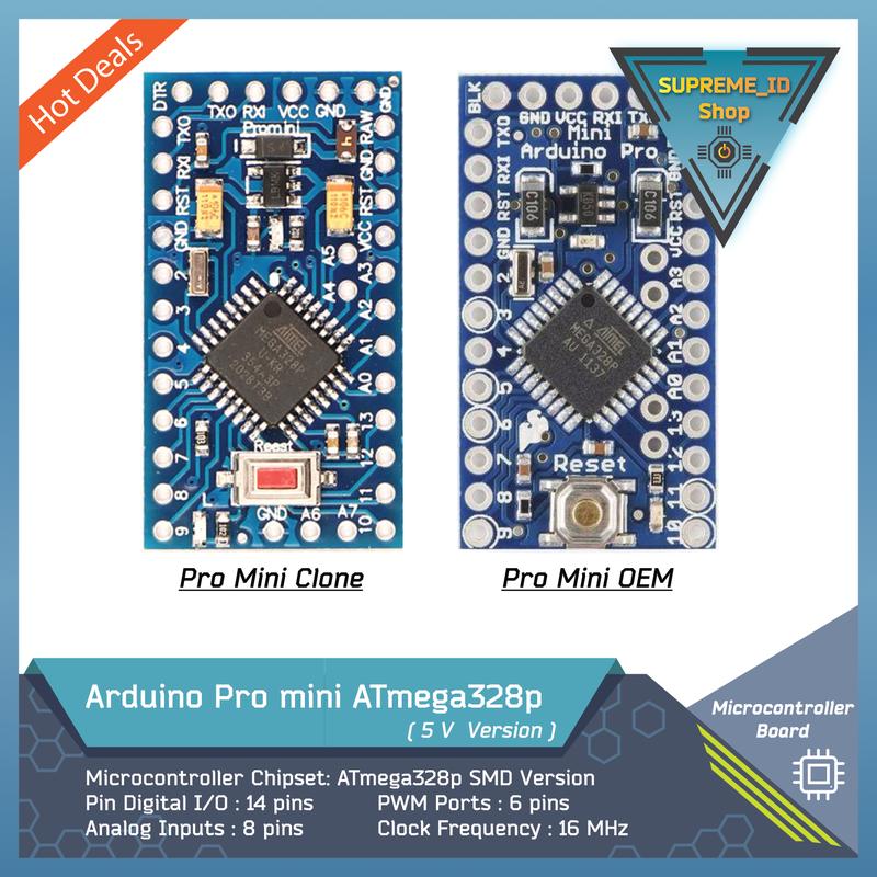 Arduino Pro mini ATmega328 16 Mhz Microcontroller Dev Board - Shop ...