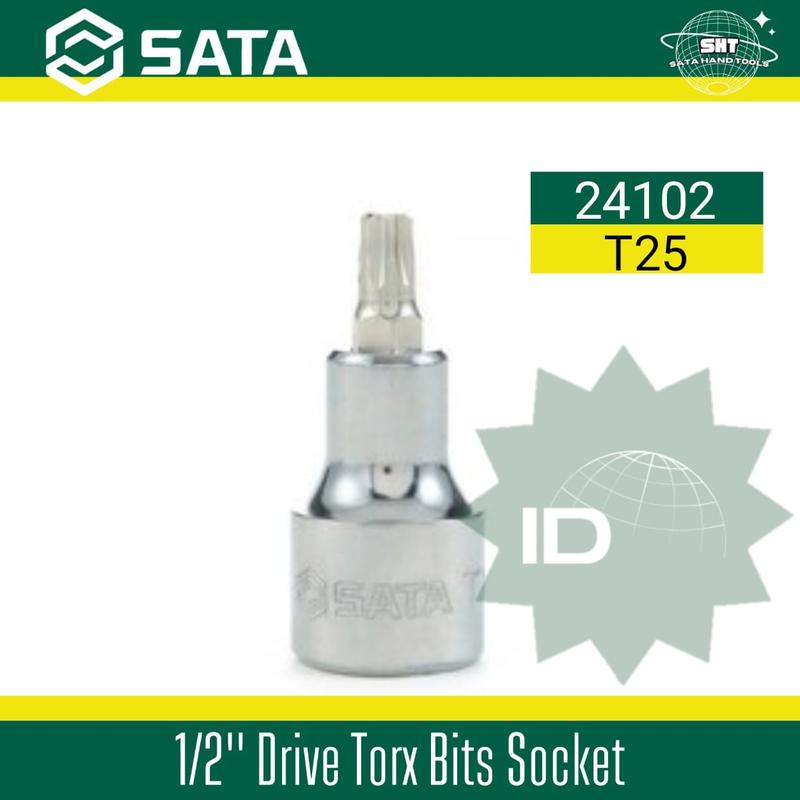 SATA BIT SOK BINTANG 1/2” 24102 DR. BIT TORX T25 SOCKET 50MM - Shop | Tokopedia