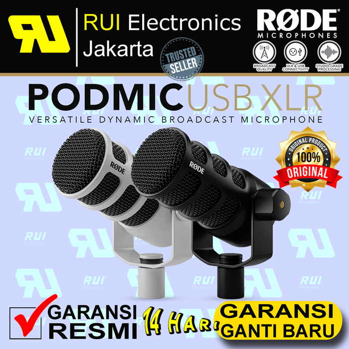 Promo RODE PodMic USB XLR Versatile Dynamic Broadcast Microphone ...