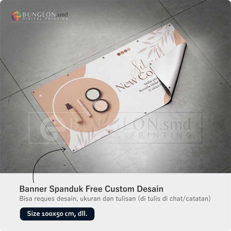 PRINT CETAK SPANDUK BANNER ALAT MAKE UP FREE DESAIN - Shop | Tokopedia