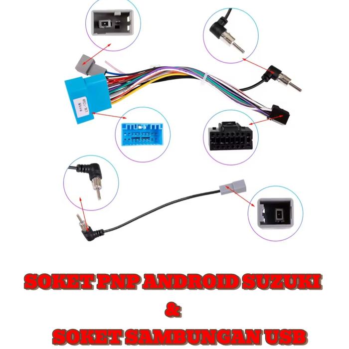 Jual Kabel Soket PNP Head Unit Android Suzuki Socket Mobil Plug And ...