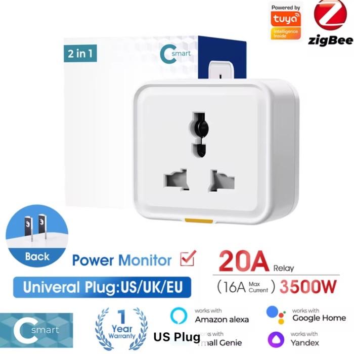 Jual MORE Stop Kontak Adapter Kaki Colokan Amerika Pintar Wifi Tuya ...