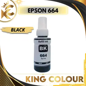TINTA EPSON 664 ( 1 SET ) PRINTER SERIES L100, L110, L120, L200, L210 ...