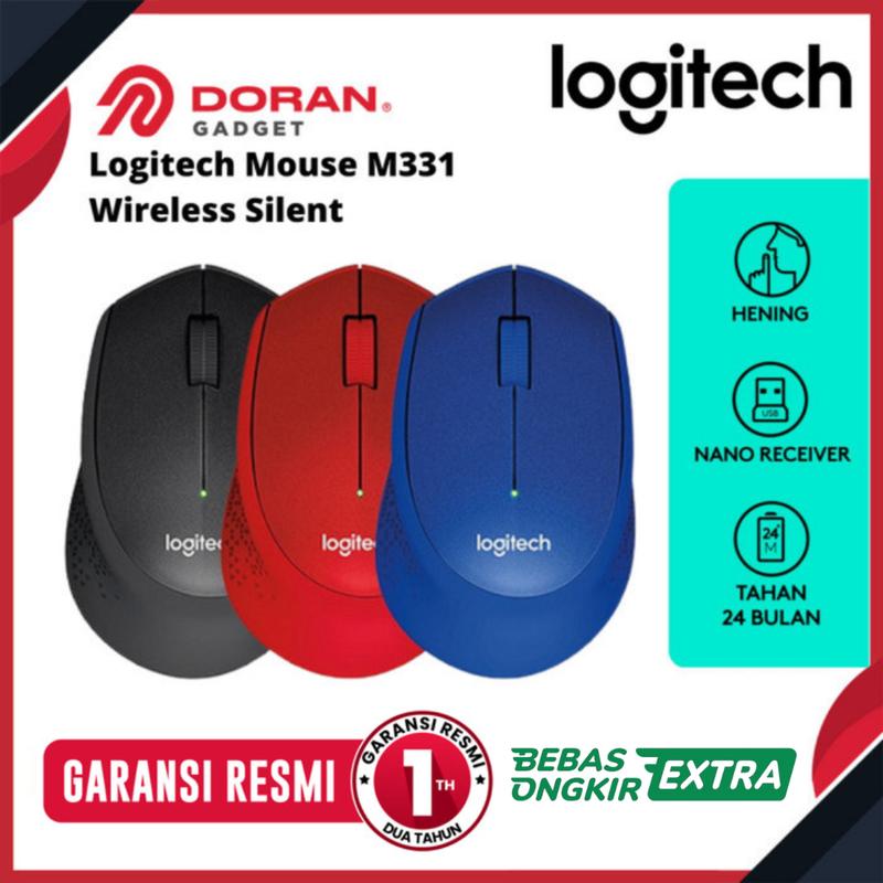 Mouse Wireless Logitech M331 - Silent Plus Mouse Garansi Resmi - Shop ...