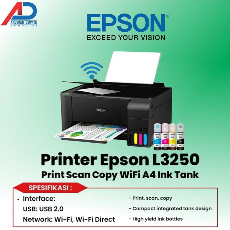 Printer Epson L3250 Print Scan Copy WiFi A4 Ink Tank / Epson - Shop ...