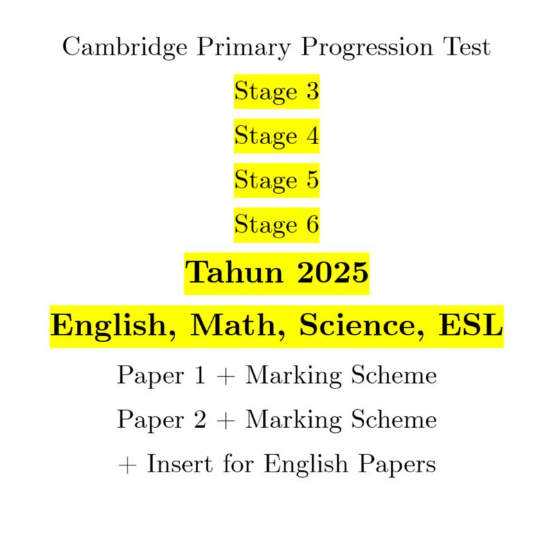 [Hardcopy] Cambridge Primary Progression Test Tahun 2025 - Shop | Tokopedia