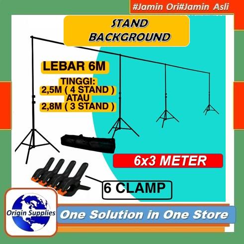 Jual Green Screen 3 x 6 meter Background Lengkap dengan Stand T 2,5m ...
