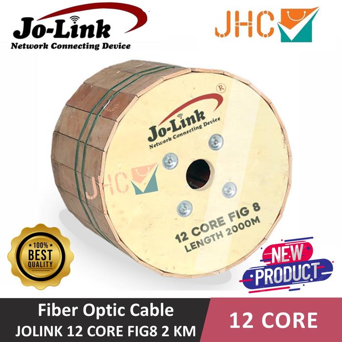 Jual Kabel Fiber FO Bulat 12 Core Fig8 2000 Meter - 12 Core Figure 8 ...