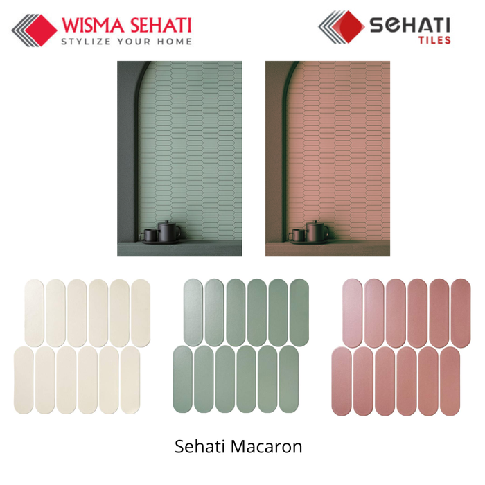 Promo Keramik Dapur 27.6x29 Keramik Dinding Pink / Hijau / Krem Sehati ...