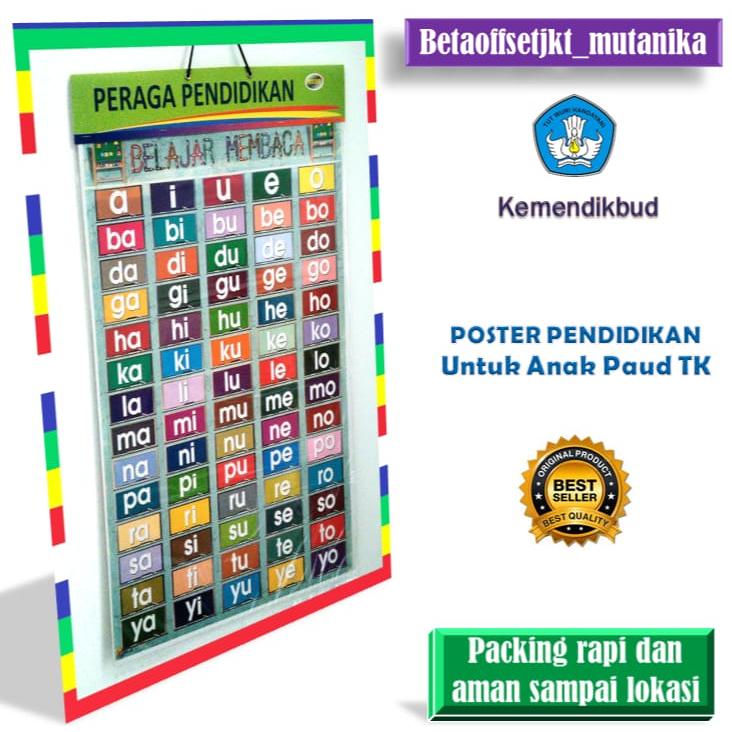POSTER PERAGA PENDIDIKAN - BELAJAR MEMBACA - Shop | Tokopedia