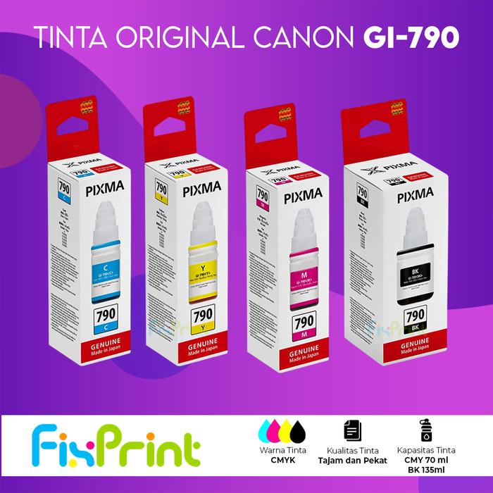 Promo Canon GI-790 GI790 GI 790 Black Cyan Magenta Yellow Tinta G2010 ...