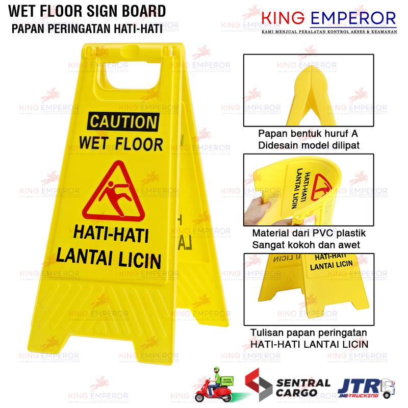 Caution Wet Floor Sign Board / Papan Hati Hati Peringatan Lantai - Shop ...