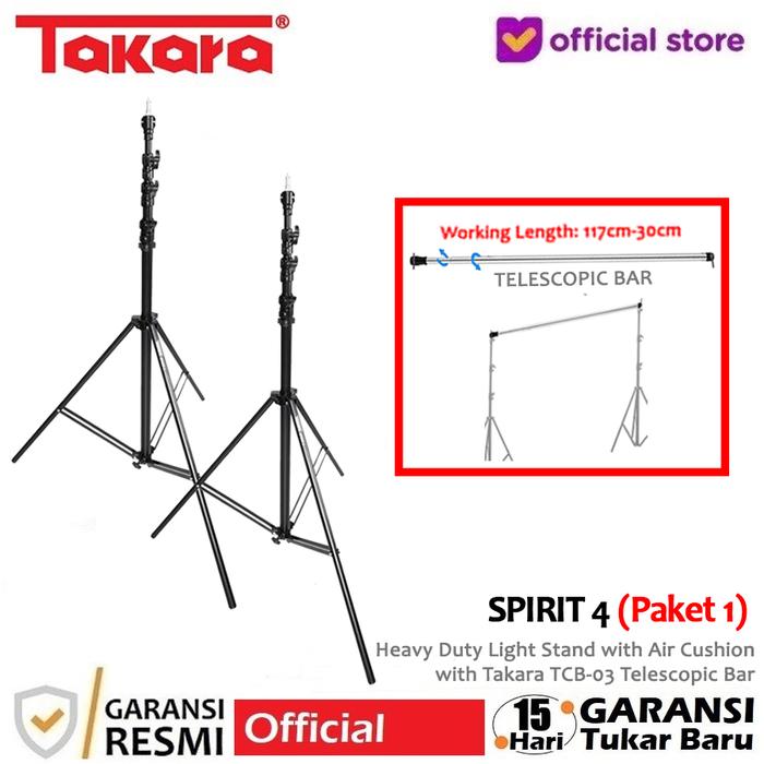 Jual Takara Spirit 4 Heavy Duty Lighstand Light Stand Tripod - SPIRIT-4 ...