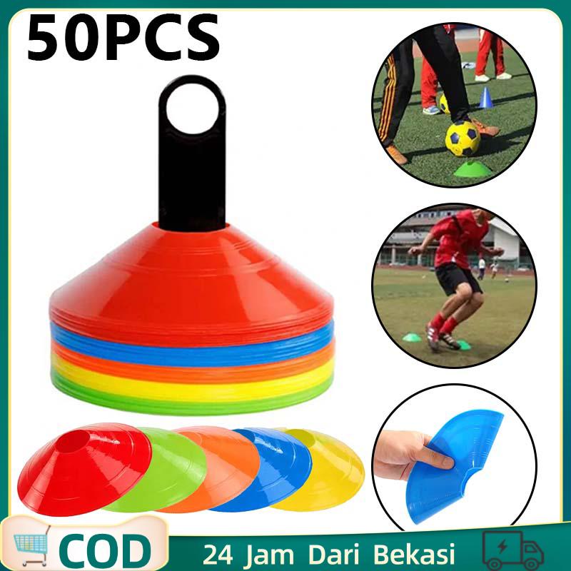 50pcs Cone Sepak Bola 1 Set Kerucut Latihan Bola Mangkok Latihan Sepak ...