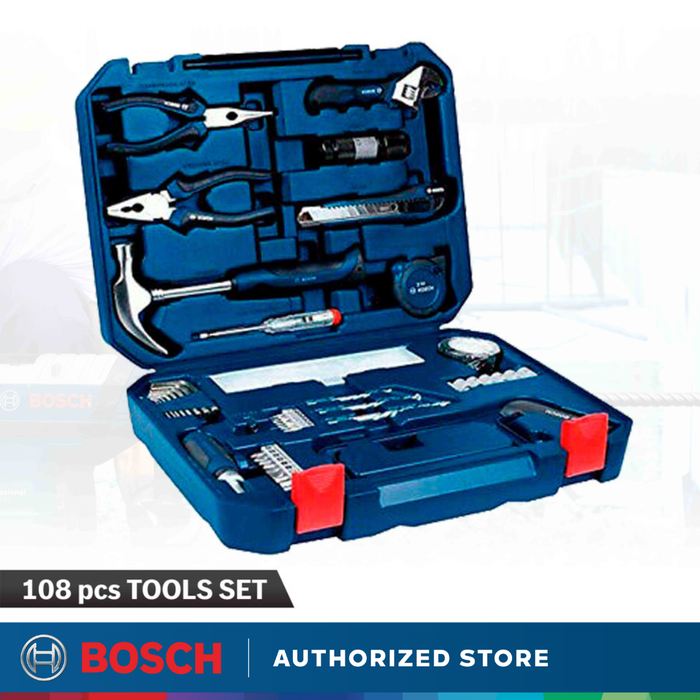 Promo BOSCH Toolkit 108 Pcs Mixed Set 108 Multifunction Tool Kit Cicil ...