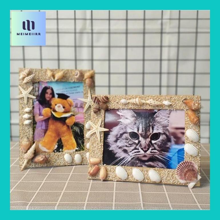 Meim_ Frame Kerang Bahan Prakarya Pigura Kerang Diy _' - Shop | Tokopedia