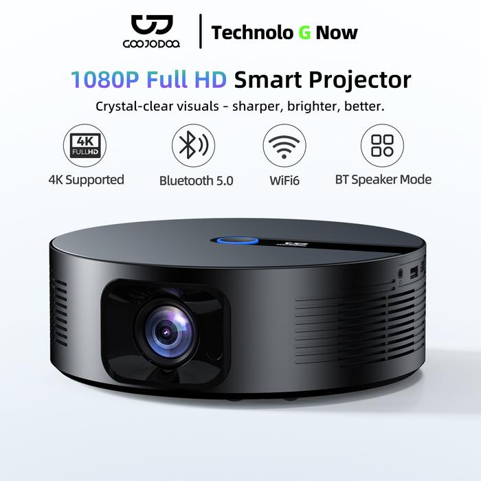 Promo GOOJODOQ Projector 1080p HD Optical Enclosed Disc Proyektor 200 ...