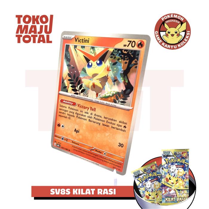 Jual Kartu Pokemon TCG SV8S - Victini 021/182 U - Kilat Rasi Trading ...