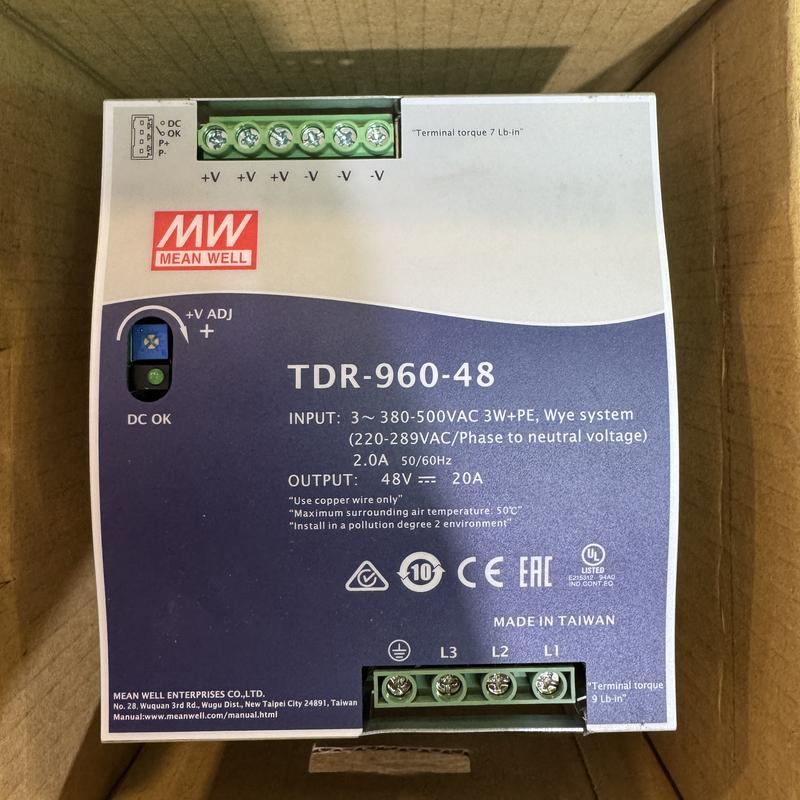 MEAN WELL TDR-960-48 3PHASE 48V 20A - Shop | Tokopedia