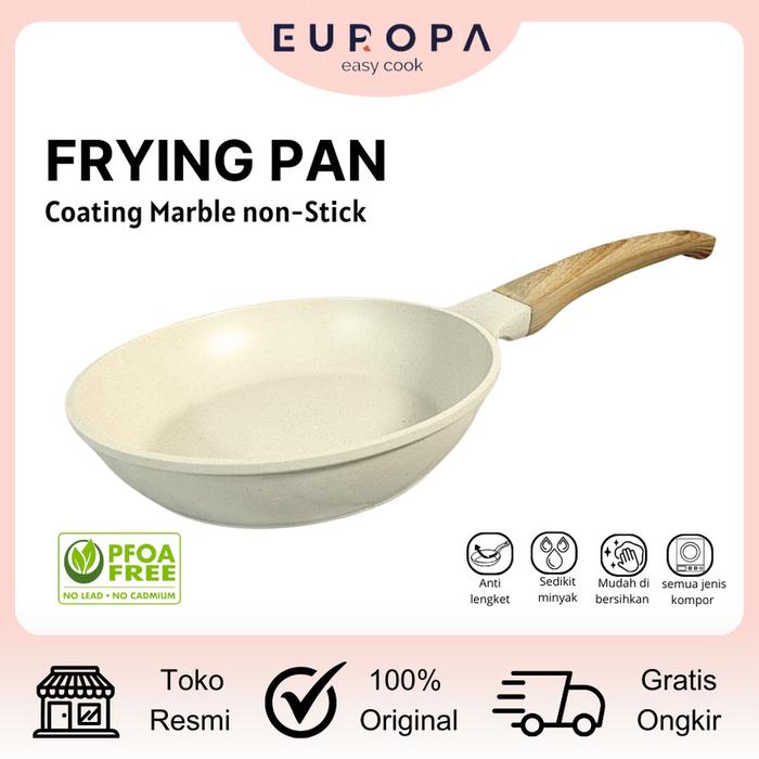 Jual FRYPAN EUROPA. WAJAN FRY PAN ANTI LENGKET. MARBLE COATING 20 24 26 ...