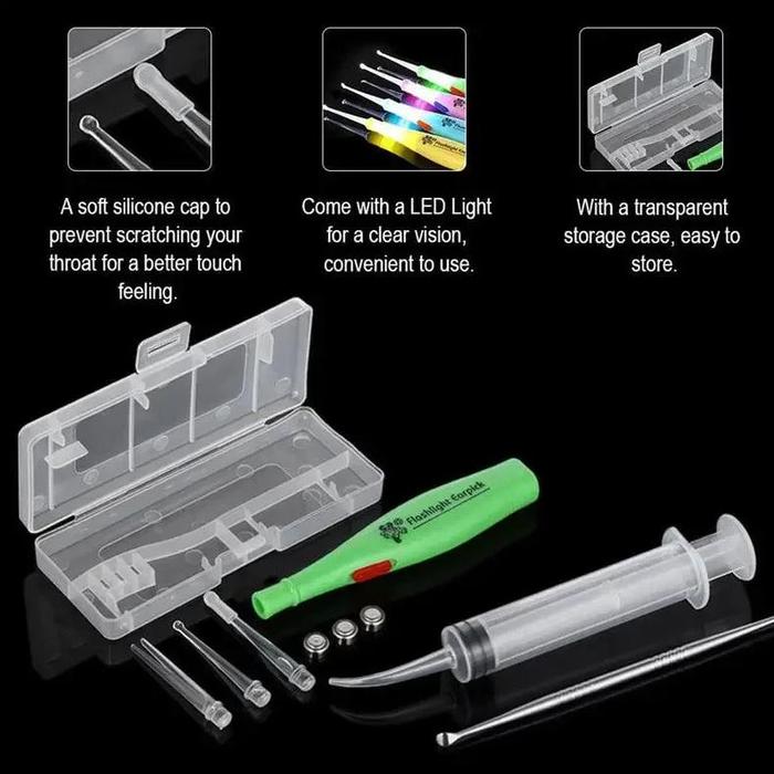 Jual Tonsil Stone Remover Kit W/ Led Light & Box + Irrigation Syringe ...