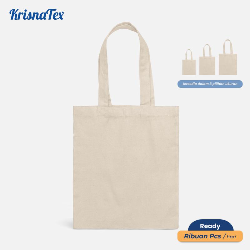Krisnatex Tote Bag Kanvas Natural Polos - Tas Kuliah Potrait - Shop ...