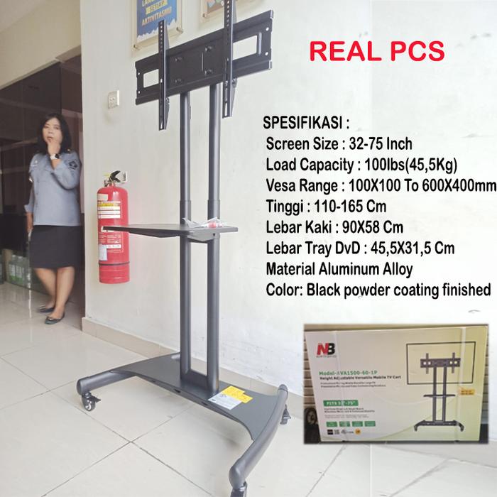 Jual North Bayou NB AVA 1500-60-1P Steel TV Standing Dengan Roda 32-65 ...
