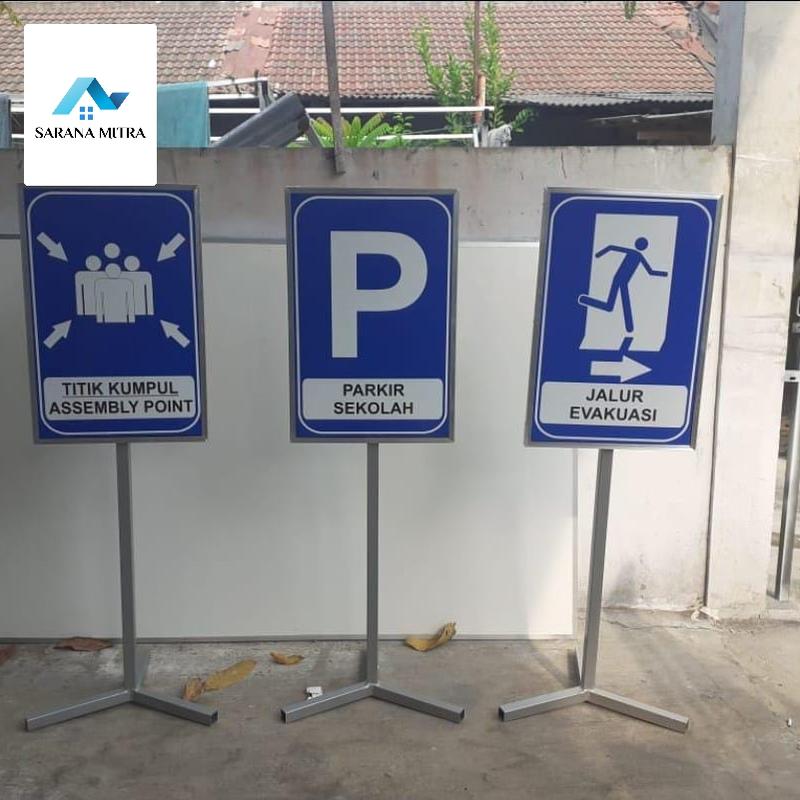 Papan Nama Rambu 60x40 cm Kaki Besi - Shop | Tokopedia