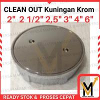Jual CLEANOUT 4" 4 inch CO Stainless Kuningan Krom ANTI KARAT / Floor ...