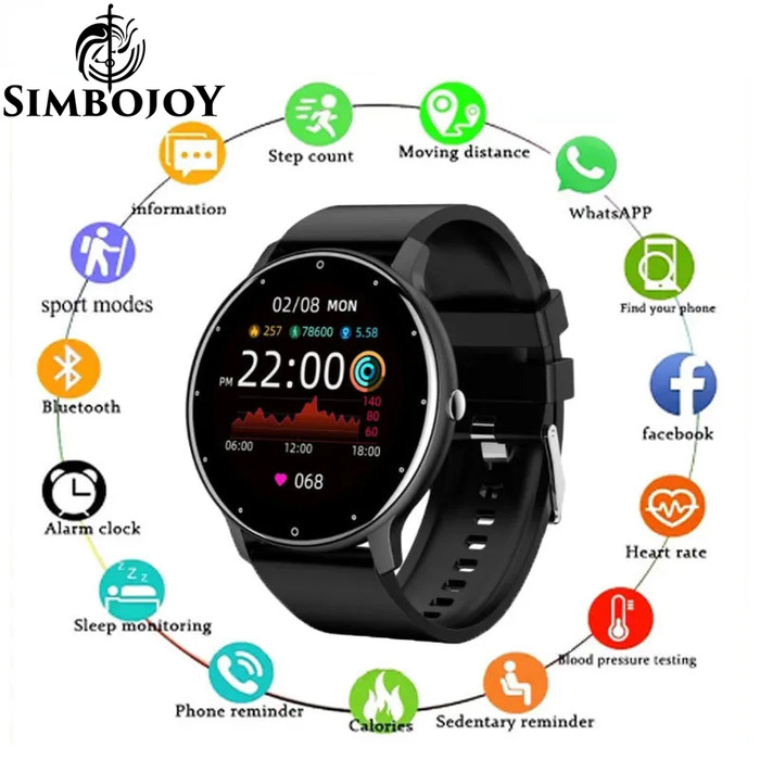 Promo SIMBOJOY Smartwatch ZL02D Fitness Trackers Sleep Monitoring Jam ...