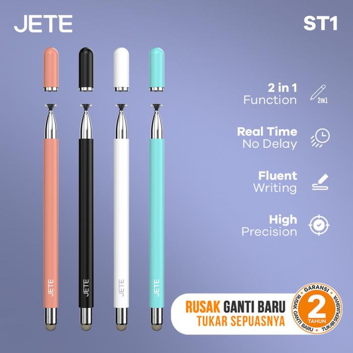 Jual Stylus Pen JETE ST1 for IOS Android Universal Pen 2in1 Disk ...