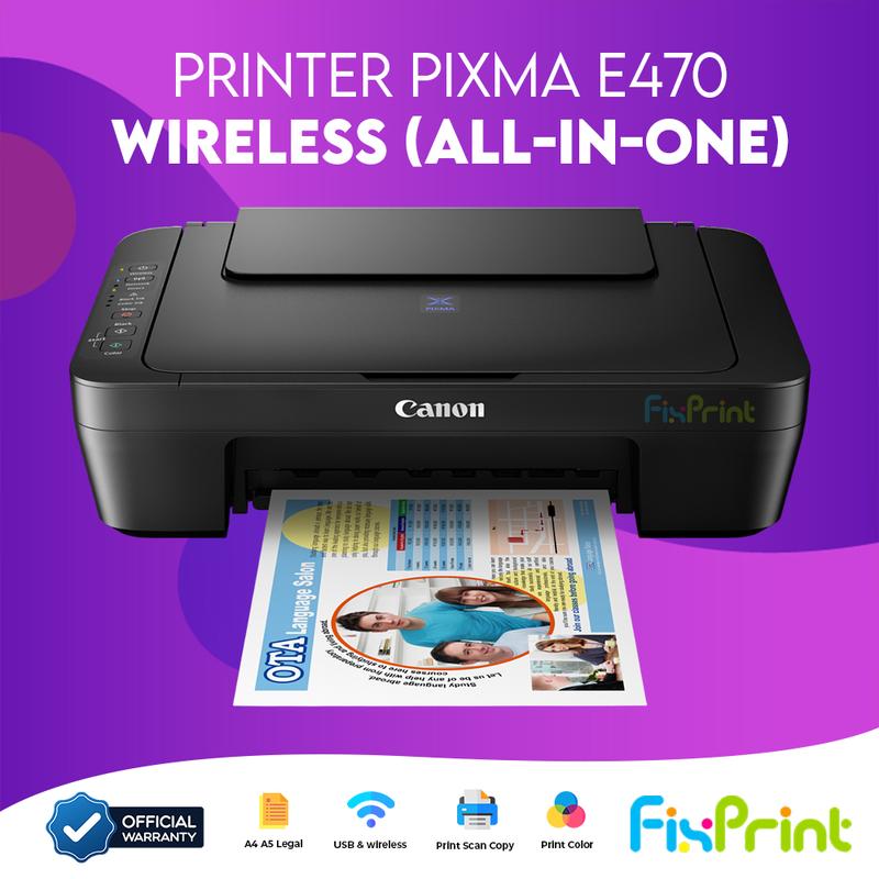 Printer Canon Pixma E470 MG2570s E410 All-In-One Print Scan Copy A4 ...