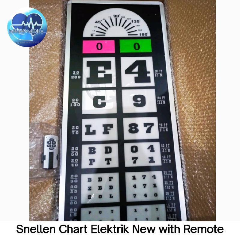 Snellen Chart Elektrik New With Remote || Alat Baca Tes Mata / Snellen ...