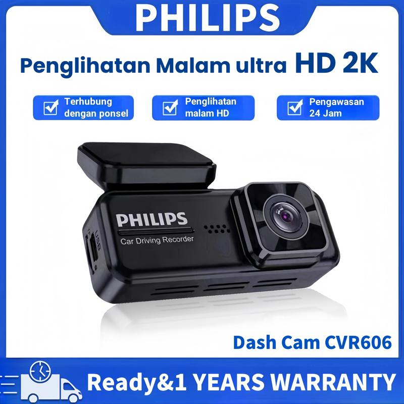 Philips Dash Cam 2K Front Car Camera with Wi-Fi Dash Camera, Night ...