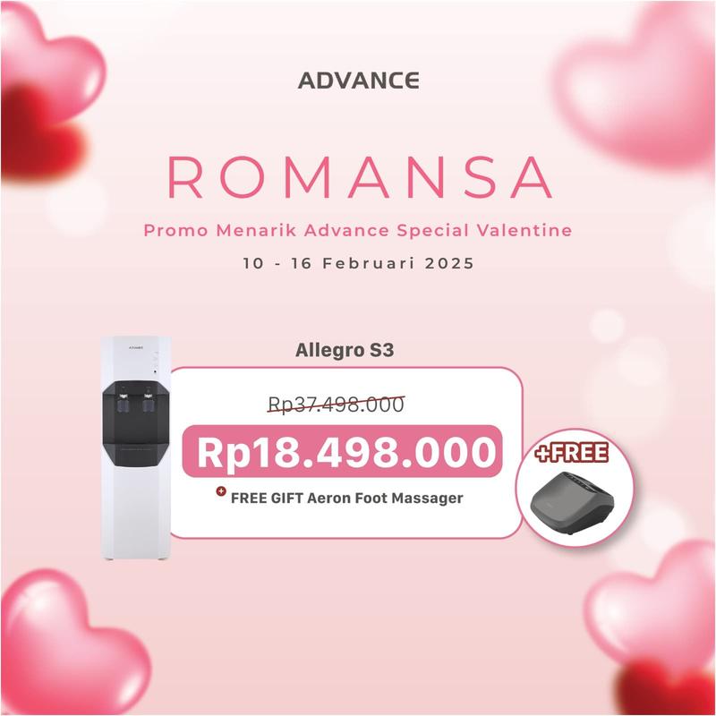 DISPENSER TANPA GALON ADVANCE ALLEGRO S3 WATER PURIFIER - Shop | Tokopedia