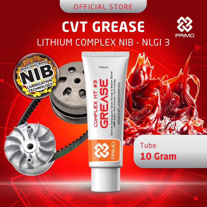 Promo PRIMO CVT Grease Red NIB 10 Gram Gemuk Motorcycle Complex HT ...