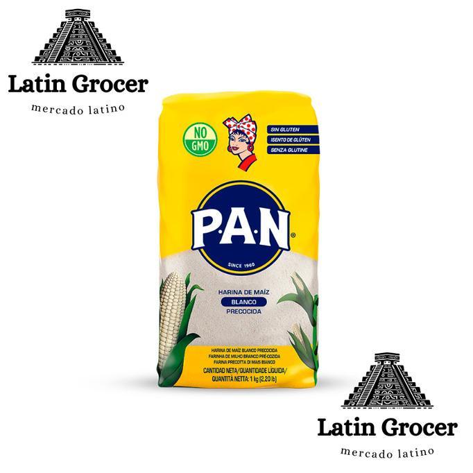Harina PAN Corn Flour White 1kg Masa de Arepa, Empanadas Venezuela ...
