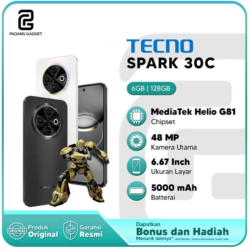 Tecno Spark 30C 6+6GB/128GB | 8+8/256GB Hp Android Smartphone Original ...