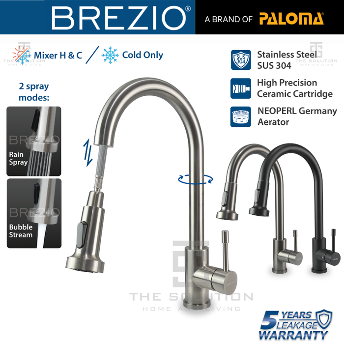 Jual Keran Cuci Piring Dapur Tarik Flexibel BREZIO Kitchen Fucet Tap ...