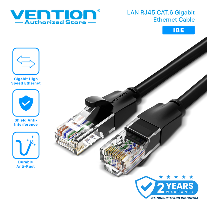 Promo Vention IBE 10M Kabel Lan RJ45 Cat6 Cat.6 Gigabit UTP - IBE Blue ...