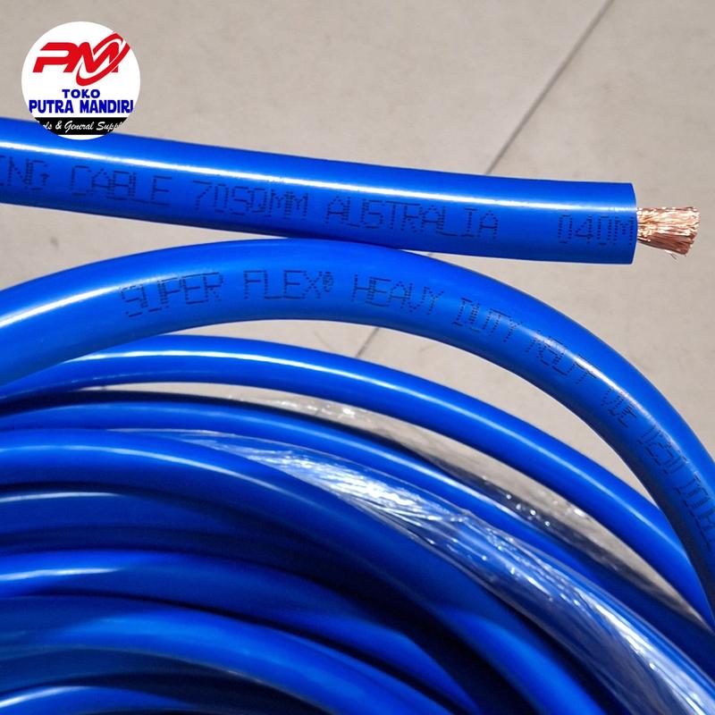 Kabel las 70mm Superflex biru / welding cable 70mm superflex blue kabel ...