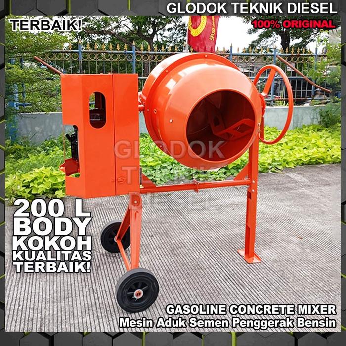 Jual MESIN ADUK SEMEN MOLEN TIGON 200 LITER TCM-200 G ENGINE BENSIN ...